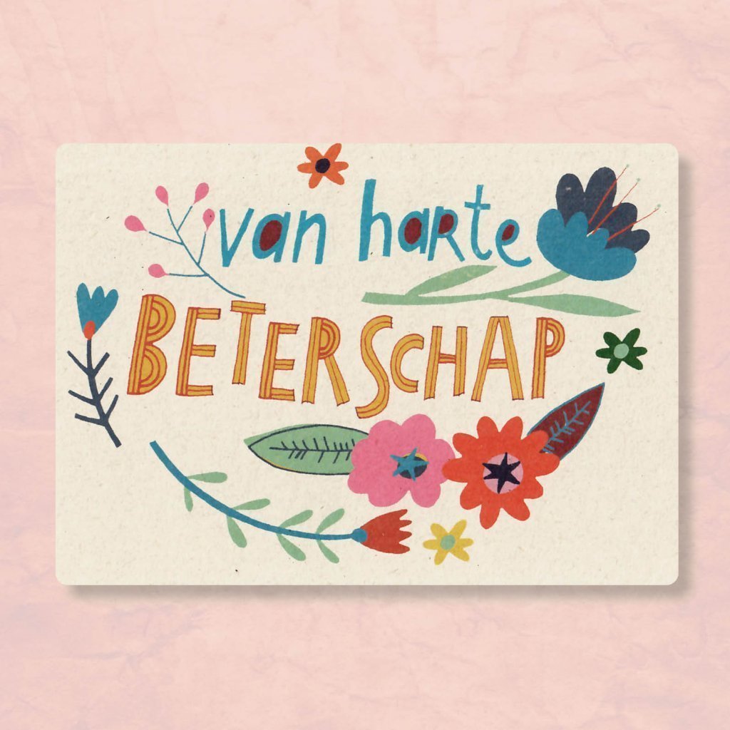Kaart van harte beterschap - duurzamekaarten.nl